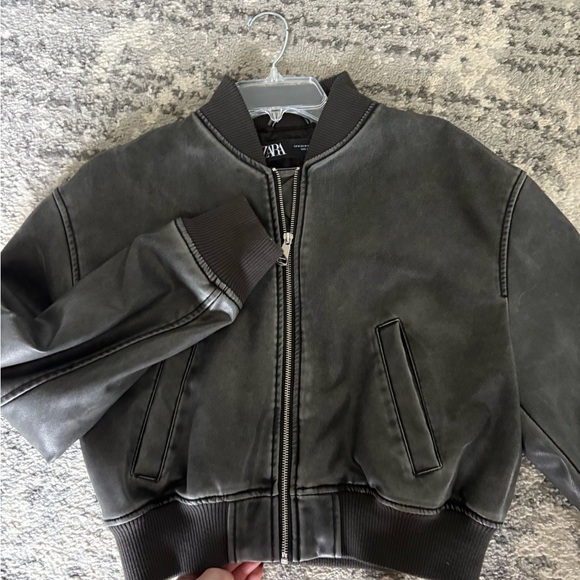 Zara | Jackets & Coats | Zara Dark Brown Bomber Jacket | Poshmark